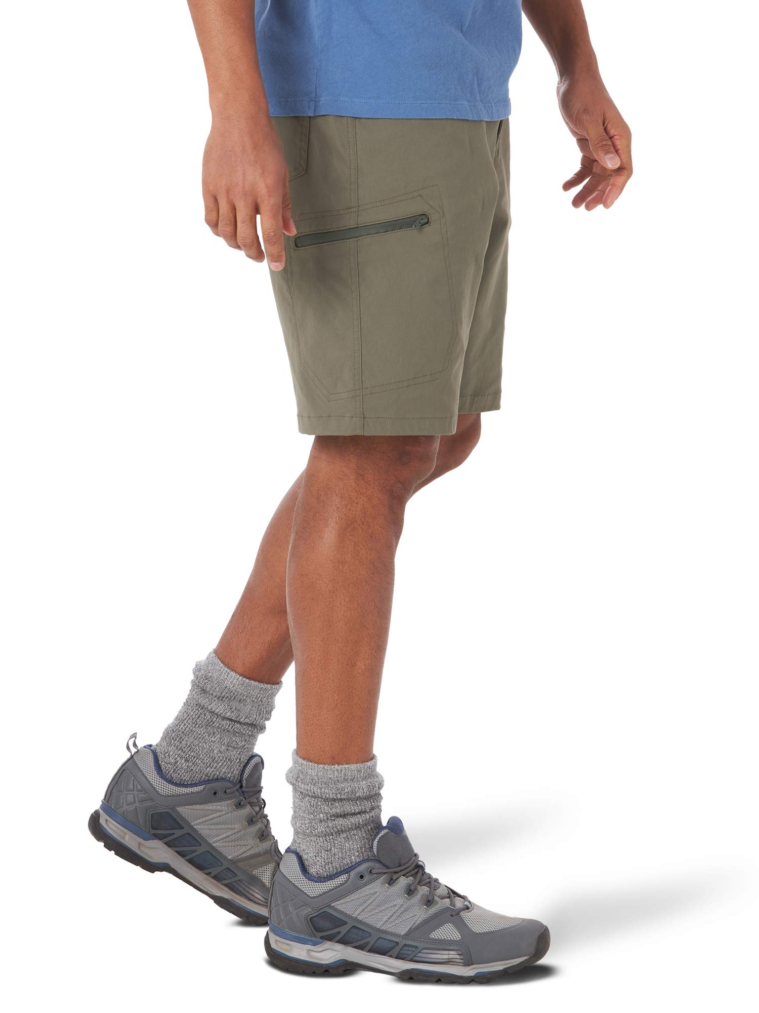 Wrangler Authentics Men's Performance Comfort Flex Cargo Short, Earth Green, 42