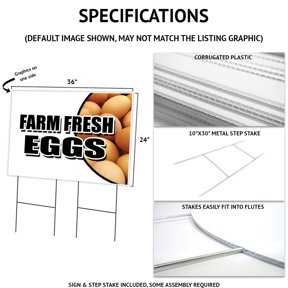 Financing Available 24" x 36" Yard Sign & Stake | Advertise Your Business | Stake Included Image On Front Only | Made in The USA