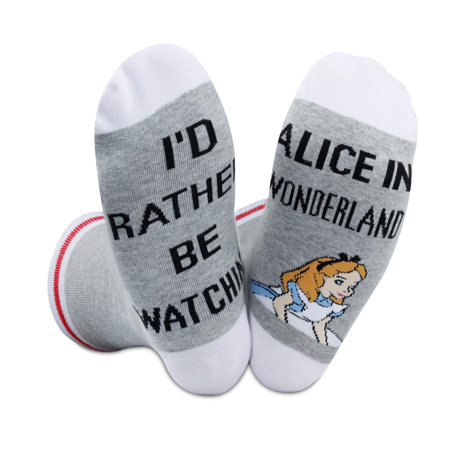 2PAIRS Novelty Alice Movies Inspired Socks For Movies Lovers Birthday Gifts