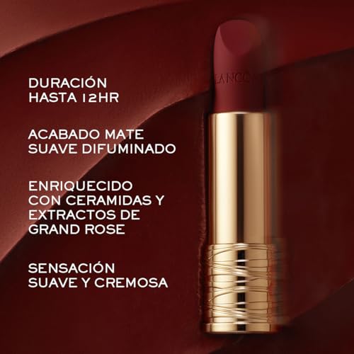 Lancôme L'Absolu Rouge Intimatte Hydrating Matte Lipstick - Buildable & Lightweight Formula with a Soft Matte Finish - Up To 12HR Comfort- 388 Rose Lancome: cool fushcia pink