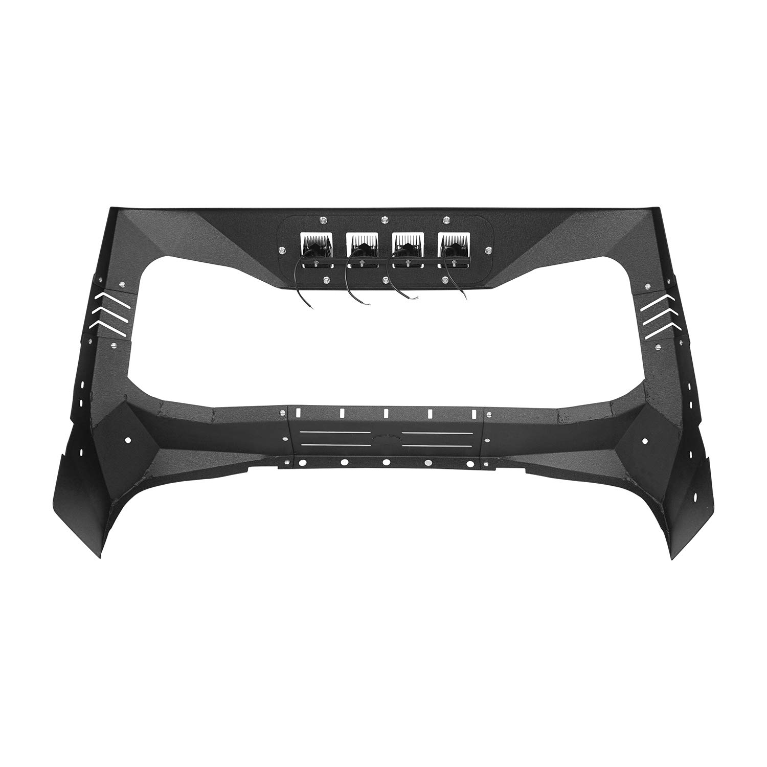 Hooke Road TJ Windshield Frame Cover Roof Sun Visor Cowl Body Armor w/LED Lights for Jeep Wrangler TJ 1997 1998 1999 2000 2001 2002 2003 2004 2005 2006