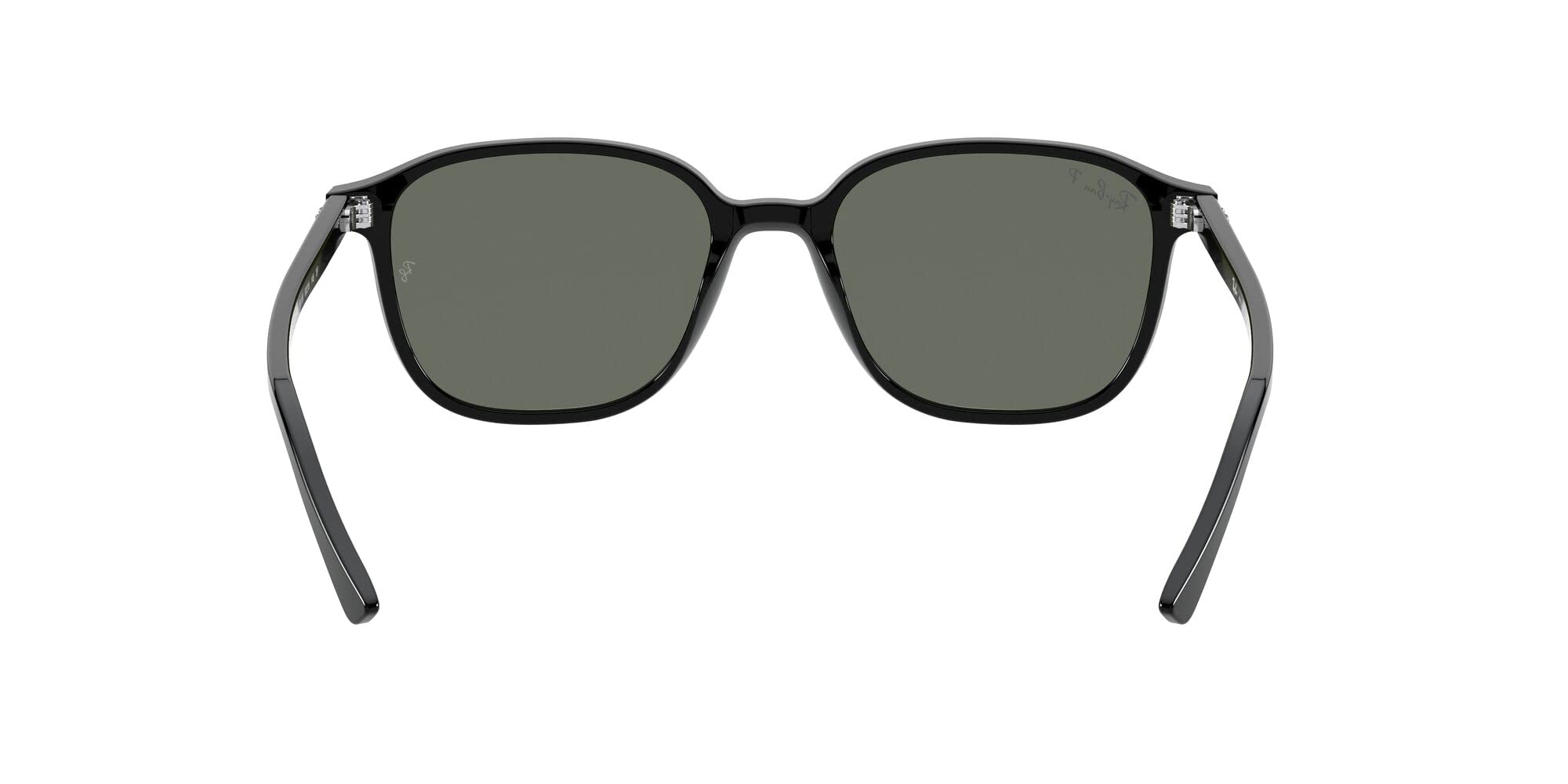 Ray-Ban RB2193 Leonard Square Sunglasses, Black/G-15 Green Polarized, 53 mm