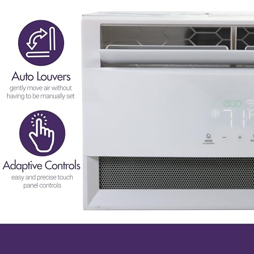 Freonic 10,000 BTU Window Air Conditioner and Dehumidifier, 115V Window AC Unit for Apartment, Living Room, and Medium Rooms up to 450 Sq. Ft., Air Conditioner Window Unit with Remote Control in White