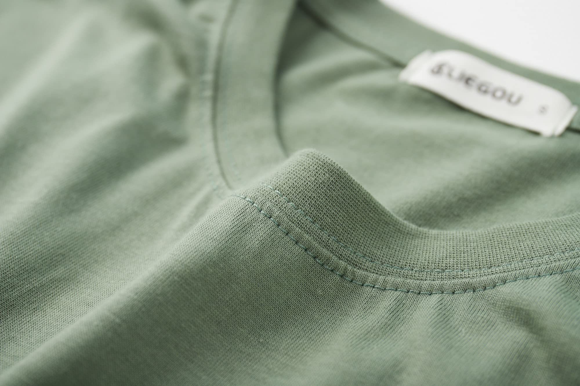 KLIEGOU Mens 100% Cotton Hipster Hip Hop Crewneck T-Shirt with Zip Pocket (TS216 Light Green, Large)