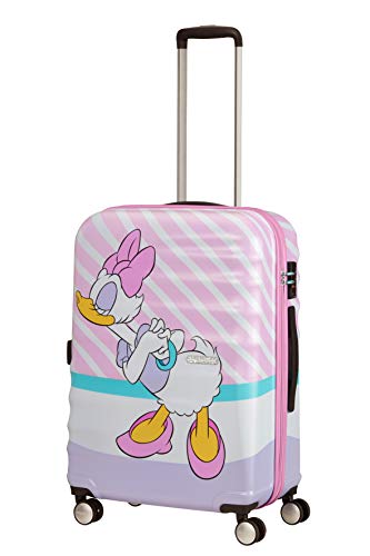 American Tourister suitcases Unisex Adult Spinner M (67 cm-64 L), Multicolour (Daisy Pink Kiss)