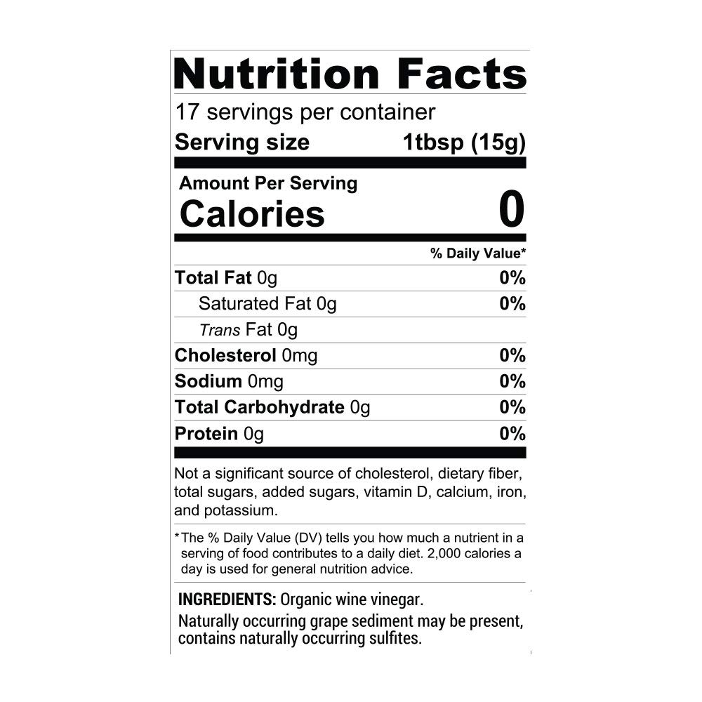 Greek Red Wine Vinegar - Organic - NonGMO - Gluten Free - Paleo - 6% Acidity - Premium