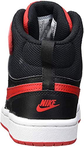 Nike Court Borough Mid 2 (Little Kid) Black/University Red/White
