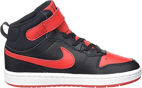 Nike Court Borough Mid 2 (Little Kid) Black/University Red/White