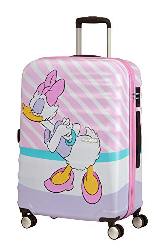 American Tourister suitcases Unisex Adult Spinner M (67 cm-64 L), Multicolour (Daisy Pink Kiss)