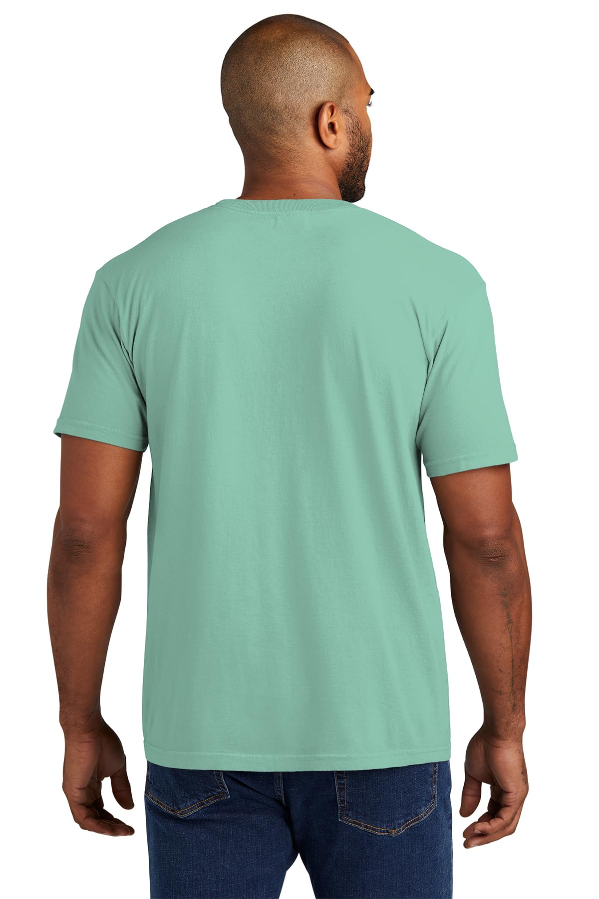 Comfort Colors Men's Adult Short Sleeve Pocket Tee, Style 6030 (Large, Chalky Mint)