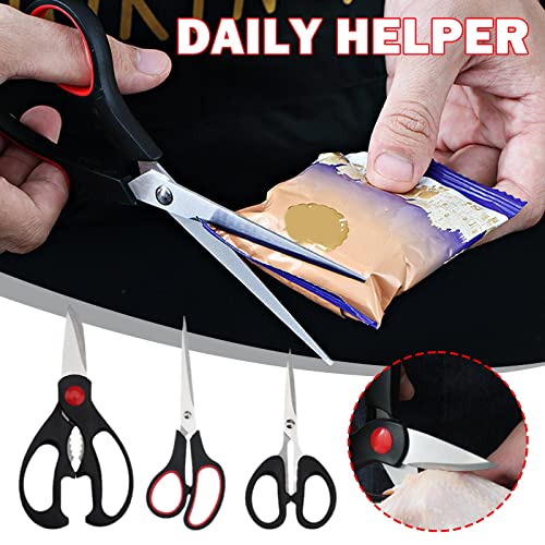 Kitchen Scissors, Heavy Duty Meat Scissors Poultry Shears, Dishwasher Safe Food Cooking Scissors Stainless Steel Utility Shears, 3-Pack