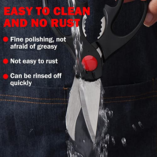 Kitchen Scissors, Heavy Duty Meat Scissors Poultry Shears, Dishwasher Safe Food Cooking Scissors Stainless Steel Utility Shears, 3-Pack