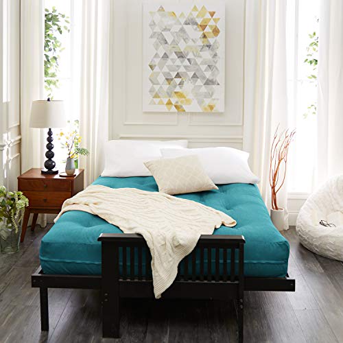 Trupedic x Mozaic - 6 inch Full Size Standard Futon Mattress (Frame Not Included) | Basic Seafoam | Great for Kid's Rooms or Guest Areas - Many Color Options