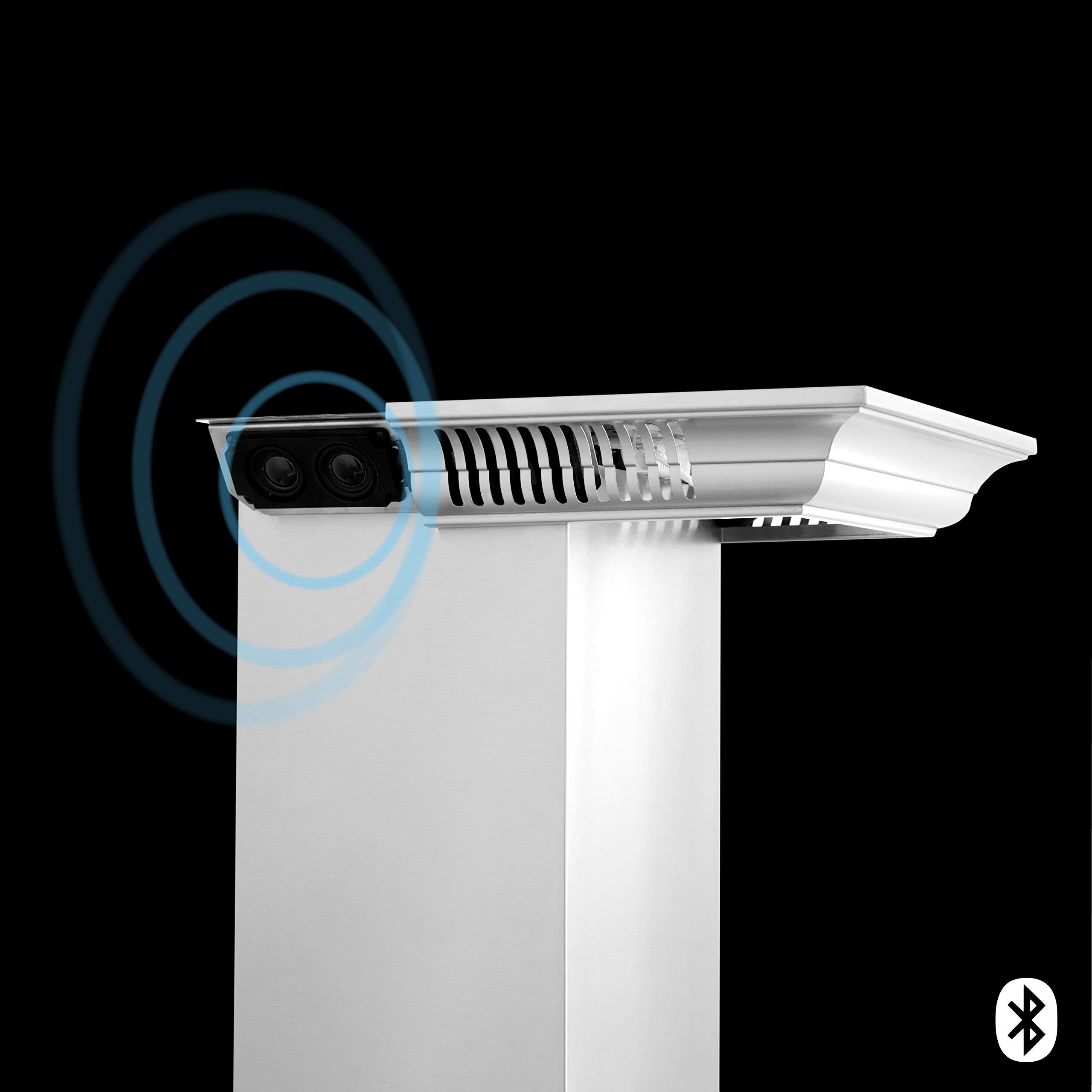 ZLINE 30 in. Convertible Vent Wall Mount Range Hood in Stainless Steel with Crown Molding (KL3CRN-30)