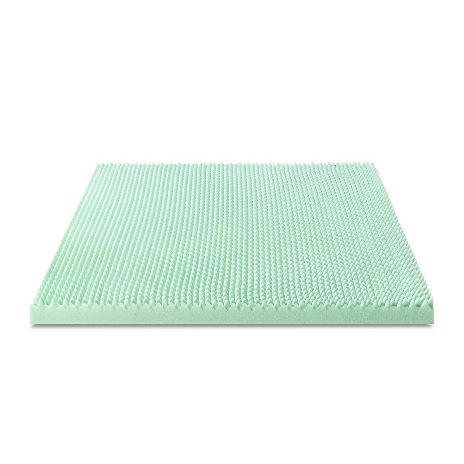 Best Price Mattress 3 Inch Egg Crate Memory Foam Mattress Topper with Calming Aloe Infusion, CertiPUR-US Certified, Short Queen