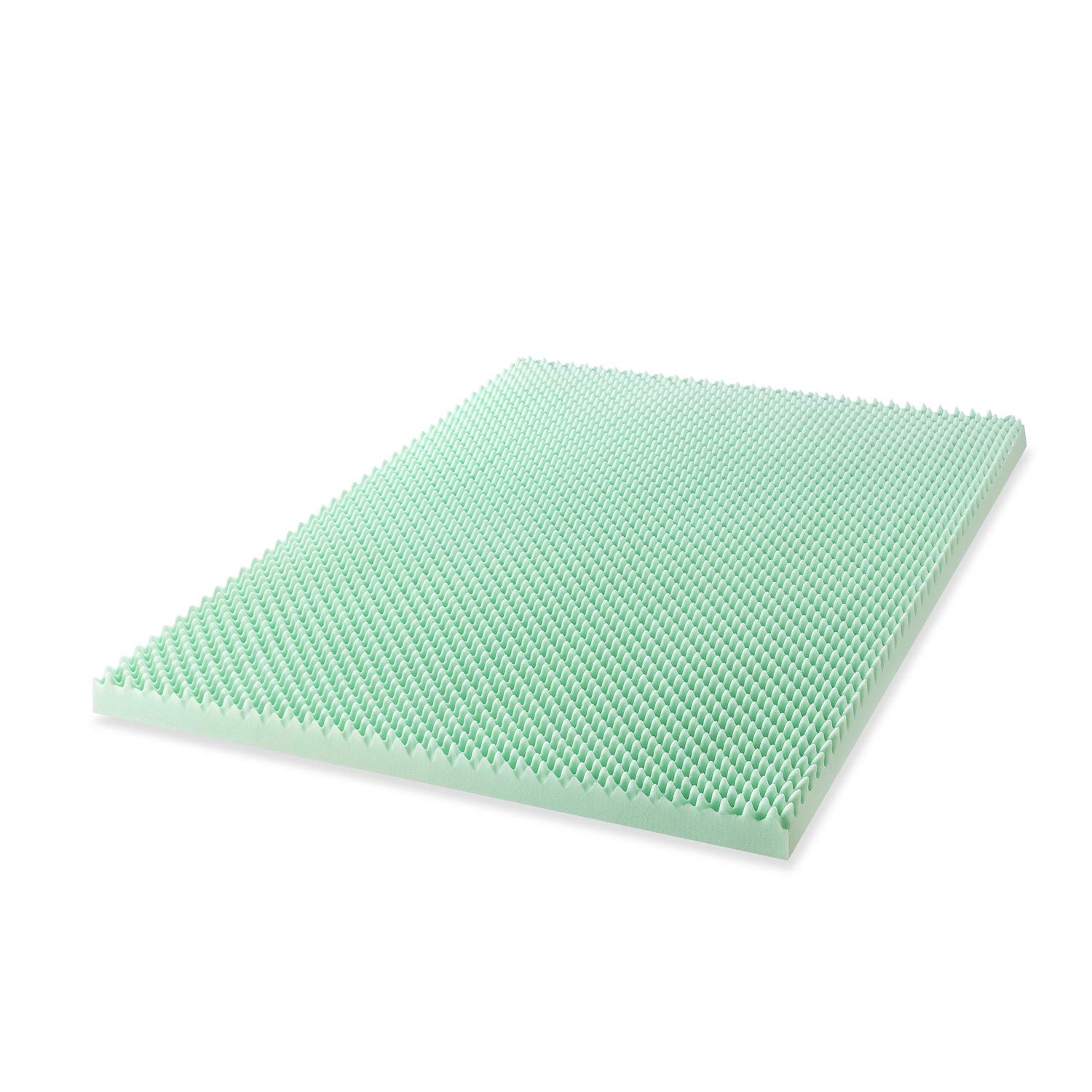 Best Price Mattress 3 Inch Egg Crate Memory Foam Mattress Topper with Calming Aloe Infusion, CertiPUR-US Certified, Short Queen