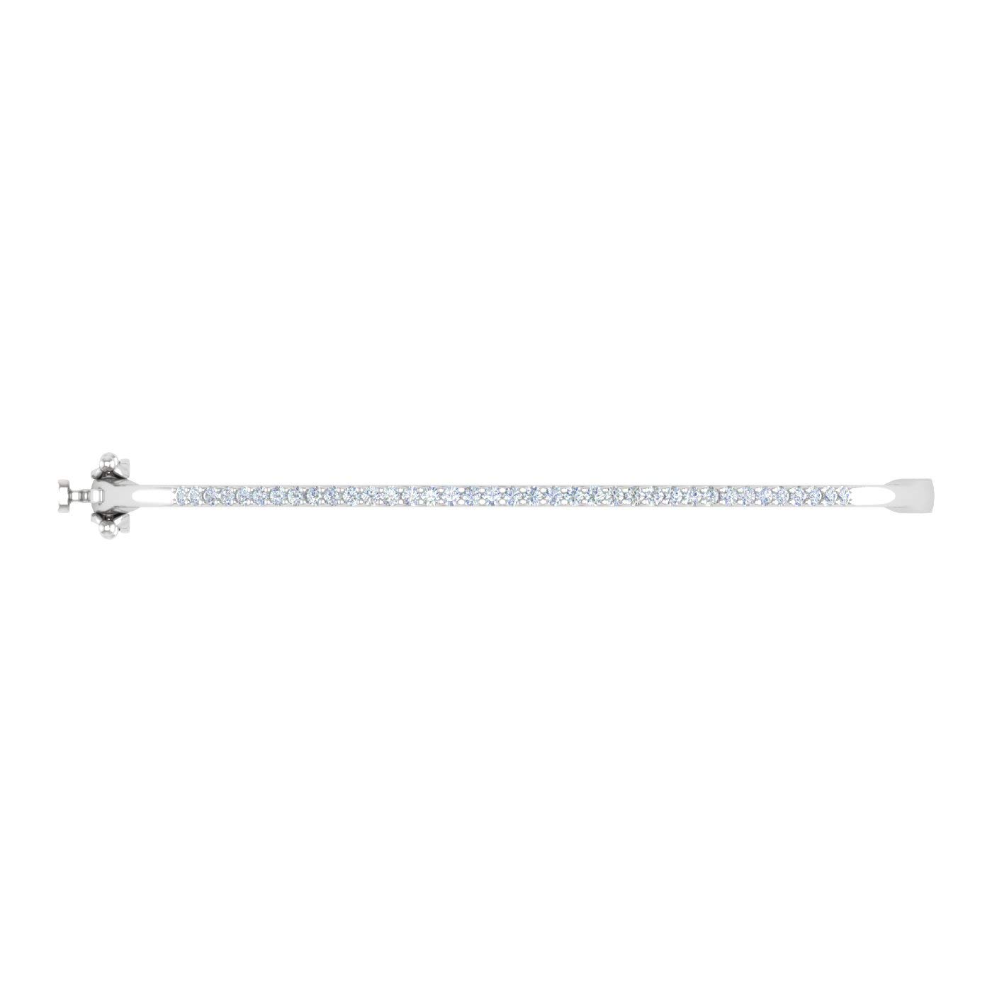 1/2 Carat Diamond Bangle Bracelet in 10K White Gold