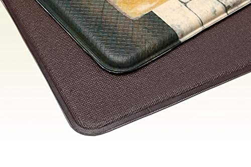 UpNUpCo Artistic Beautiful Anti Fatigue Kitchen Floor Mat - Unique Floor Mats - Pain Relief Padded Kitchen Mats - Floor Mats For In Front Of Sink - Memory Foam 47" X 17.5" X 10mm Coffee