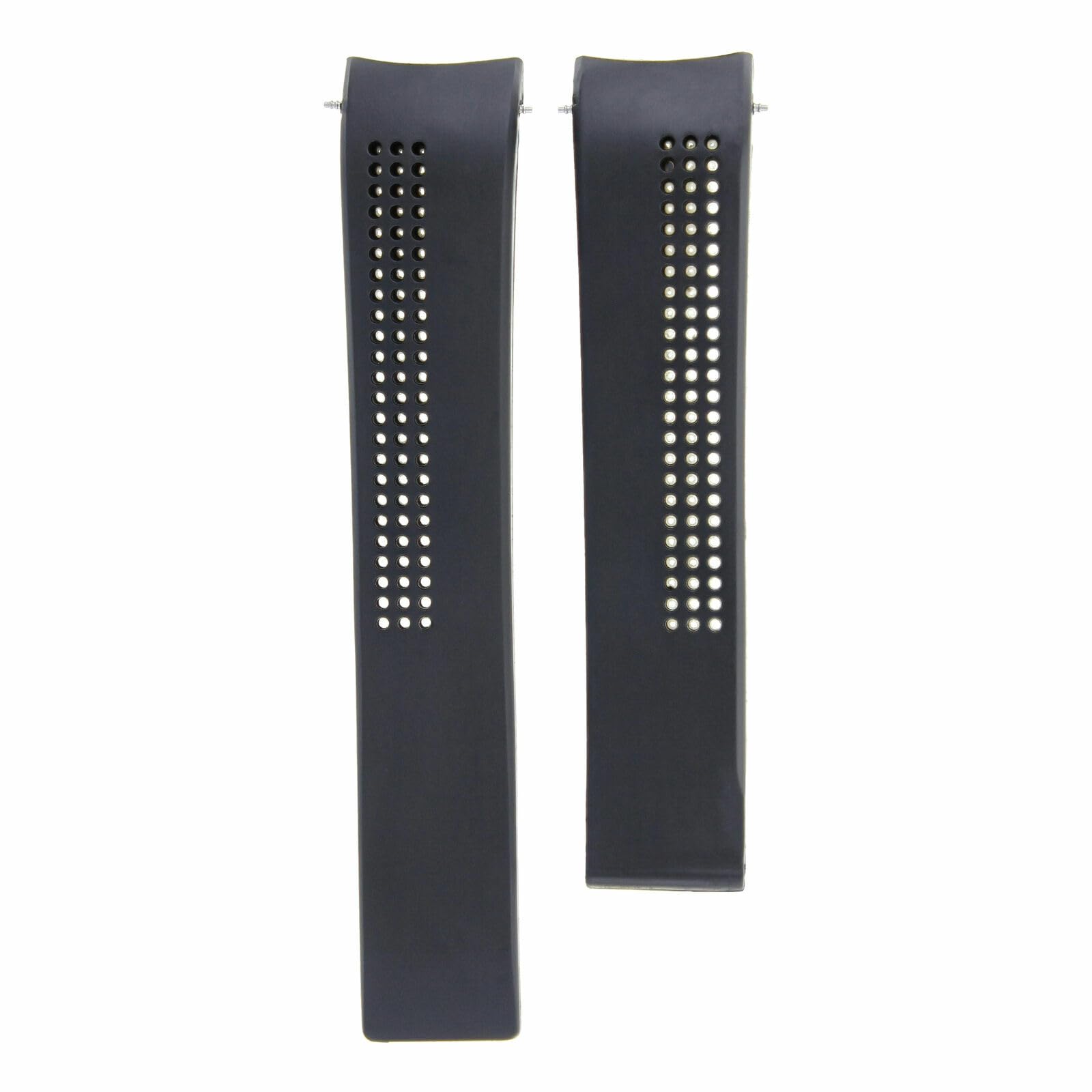 Ewatchparts 20-22mm Rubber Watch Band Strap With Deployment Clasp Compatible With Tag Heuer Carrera Monaco Watch