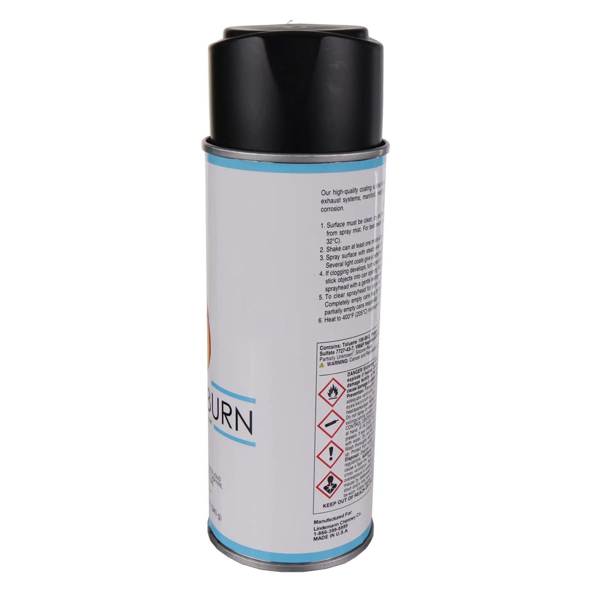 CleanBurn High Heat Stove Paint - Ideal for Stoves, High Temp Black Spray Paint with Flat Finish