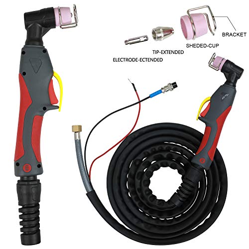 Pilot Arc Plasma Cutter, Cuwiny 50 Amp Dual Voltage 110/220v Non-Touch Pilot Inverter Air Plasma Cutting Machine, IGBT,14mm Clean Cut,16mm Max Severance, Fit For Carbon Steel,Copper, Iron and Aluminum