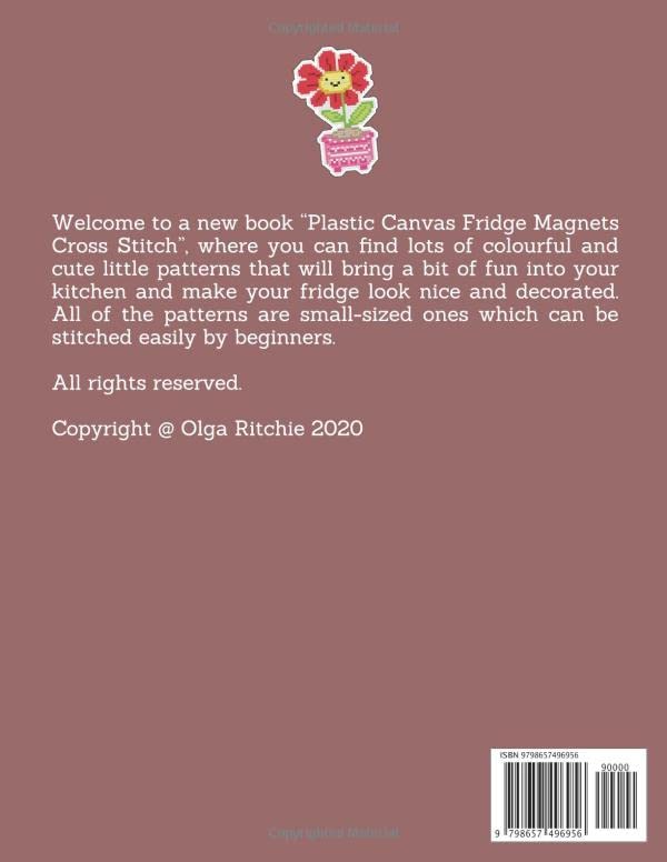 Plastic Canvas Cross Stitch Fridge Magnets: Embroidery Patterns (Cross Stitch Patterns)