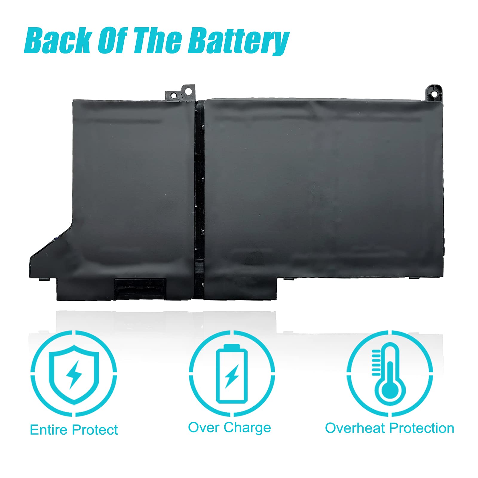 TsuLin DJ1J0 Laptop Battery Replacement for Dell Latitude E7280 E7480 E7290 E7380 E7390 E7490 Series Notebook PGFX4 ONFOH DJ1JO 451-BBZL 11.4V 42Wh 35000mAh