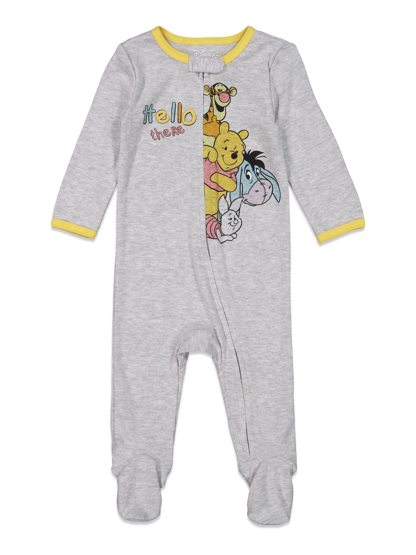 Disney Winnie The Pooh Newborn Baby Boys 2 Pack Zip Up Sleep N' Play Baby Coveralls 0-3 Months