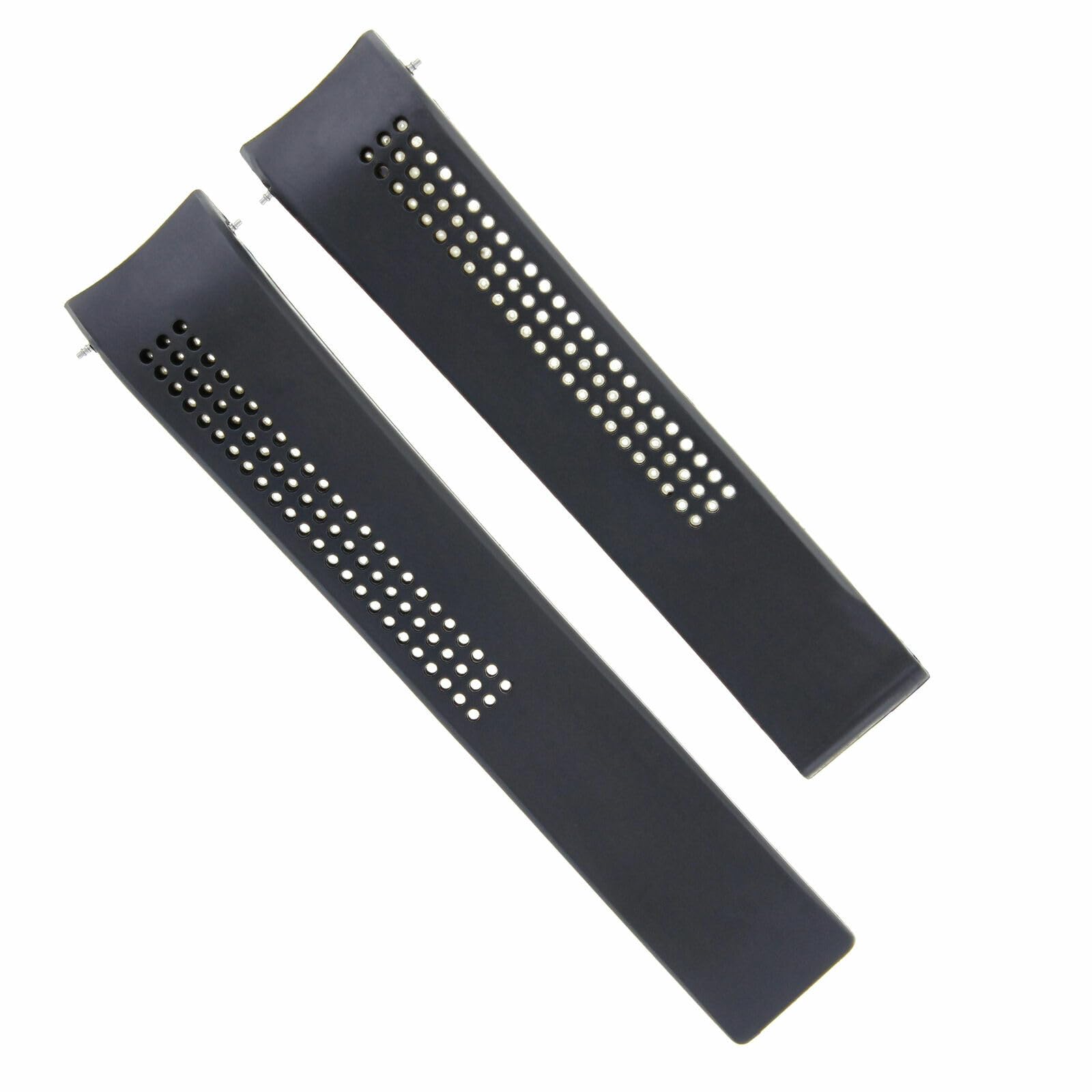 Ewatchparts 20-22mm Rubber Watch Band Strap With Deployment Clasp Compatible With Tag Heuer Carrera Monaco Watch