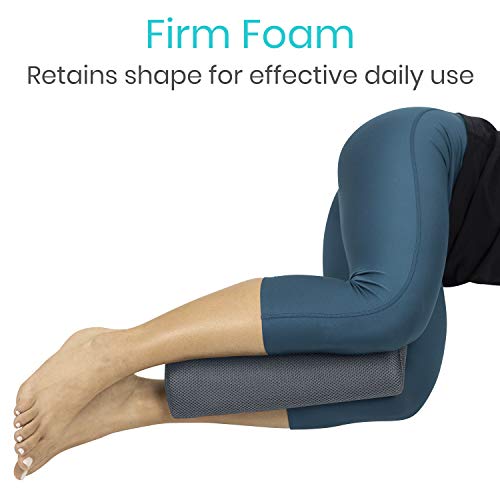 Vive Bolster Pillow for Legs & Back (Firm) - Memory Foam Support Pad for Side, Stomach Sleeper - Lumbar Half Roll for Knee, Leg, Lower Back, Spine Alignment - Ergonomic Sleeping Padding