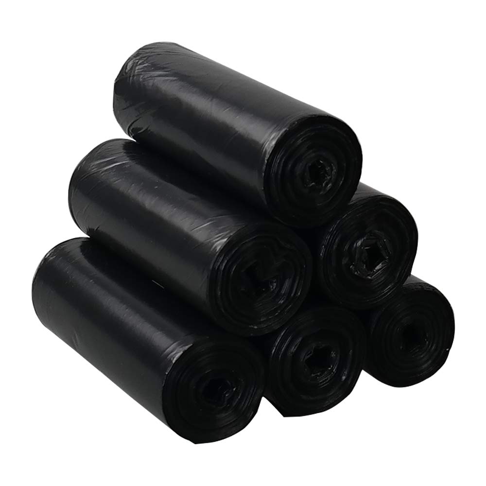 Gloreen Small Trash Bag, 2.6 Gallon Black Unscented Leakproof Garbage Liners(6 Rolls, 150Counts)