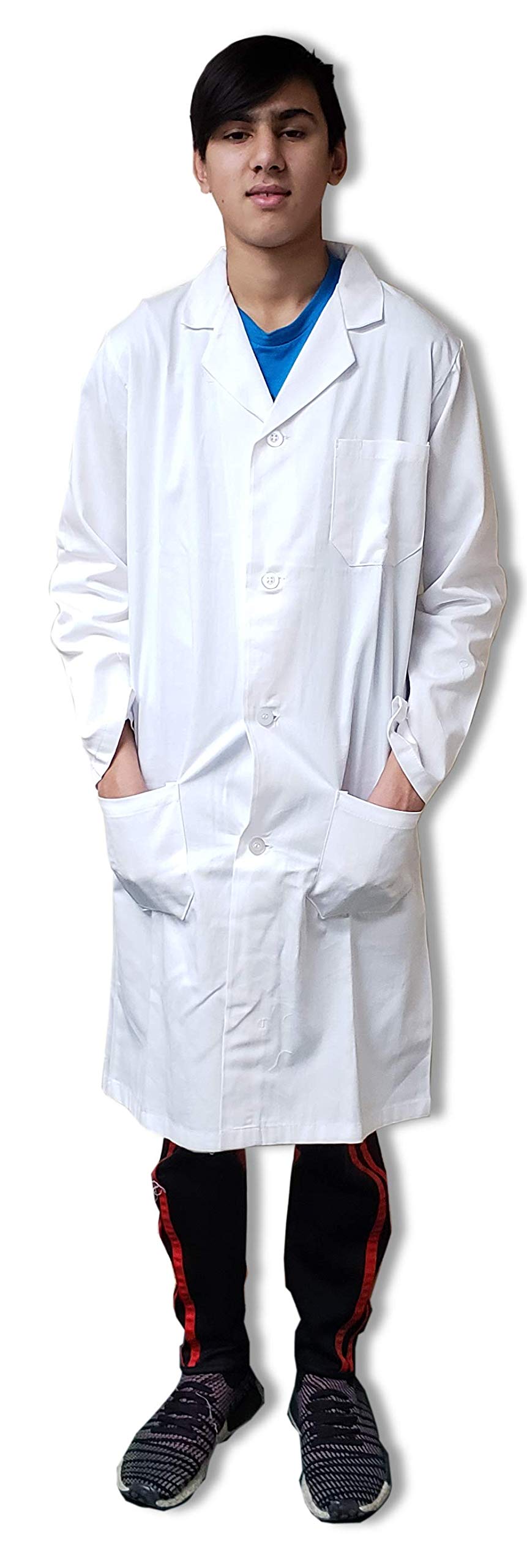 DR Uniforms Lab Coat for Kids - Doctor's White Lab Coat, Kids Unisex Lab Coat, White Coat for Boys and Girls (8/10)
