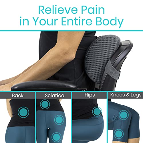 Vive Bolster Pillow for Legs & Back (Firm) - Memory Foam Support Pad for Side, Stomach Sleeper - Lumbar Half Roll for Knee, Leg, Lower Back, Spine Alignment - Ergonomic Sleeping Padding