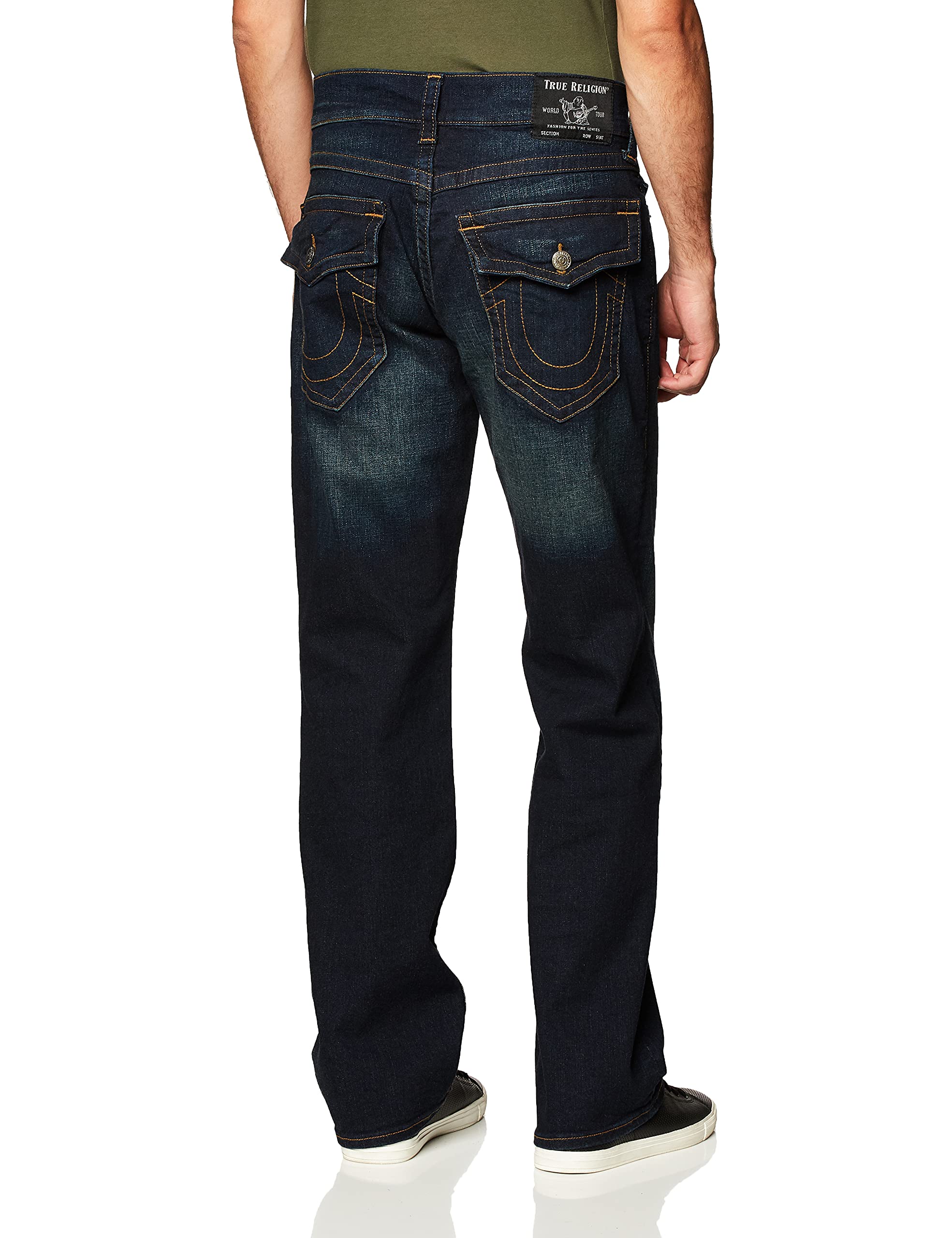 True Religion Men's Ricky Straight Leg Jean with Back Flap Pockets, GGJD Last Call, 32