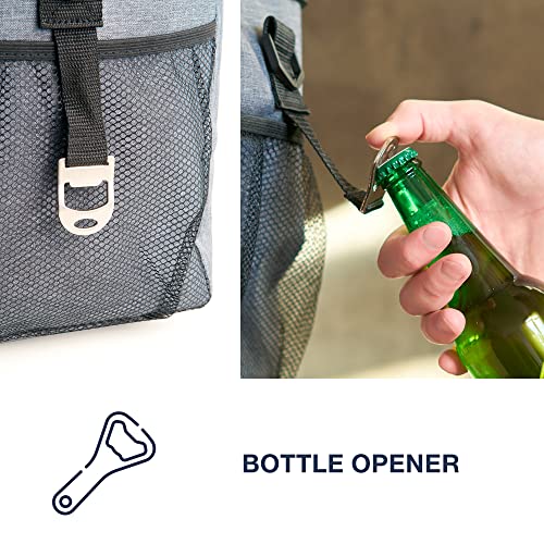 GLOGEX Portable Soft Sided Cooler Bag - Modern Picnic Lunch Bag - Foldable Soft Cooler Insulated and Leak Proof for Travel, Camping, Beach Picnic, Shopping, Fishing, Food Delivery, Keeps Warm, Cold