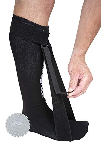 StrictlyStability Plantar Fasciitis Night Sock with Massage Ball Included (Large)