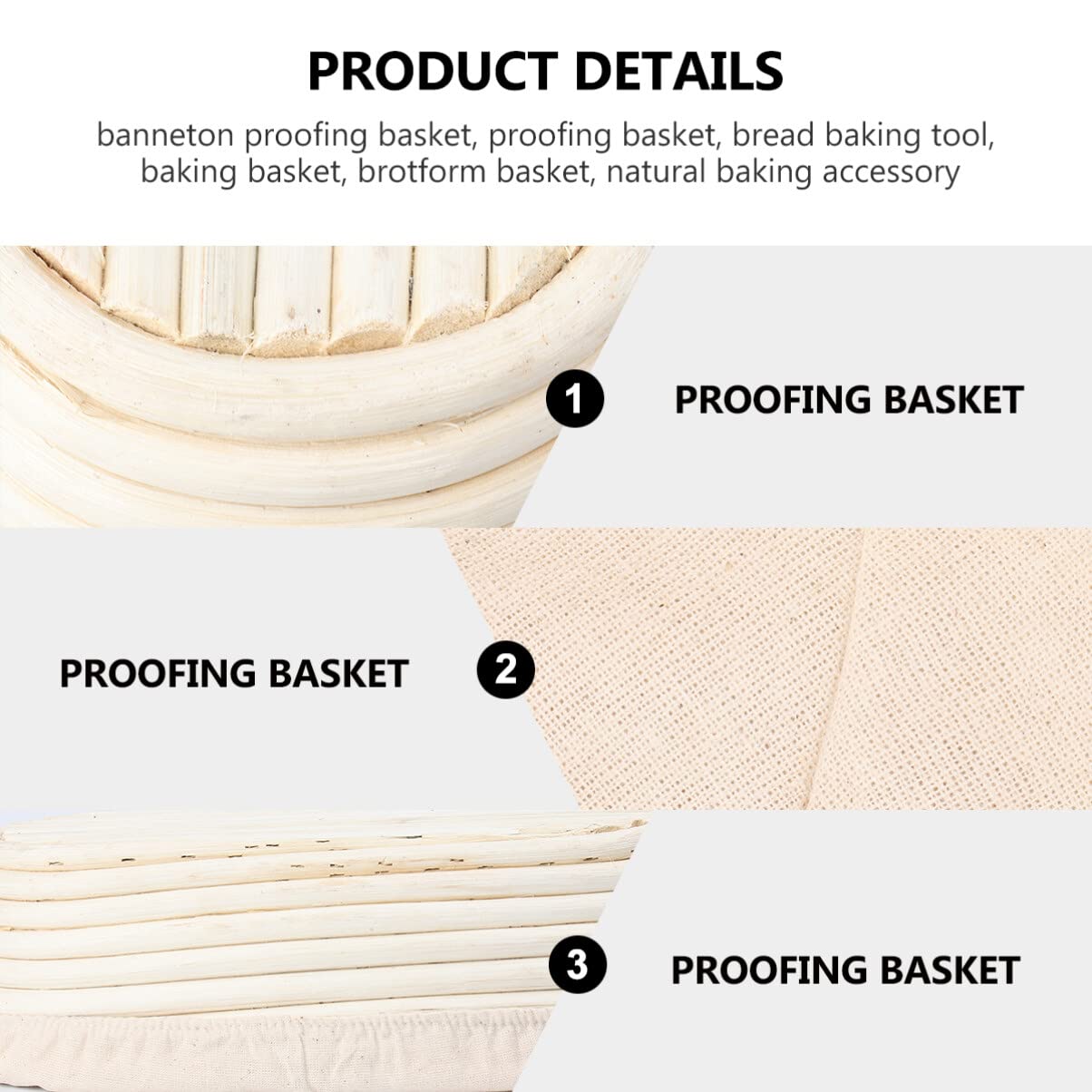 DOITOOL Oval Bread Proofing Baskets for Sourdough Bread, Sourdough Proofing Basket Set for Bread Making for Beginners or Professional Bakers