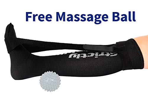 StrictlyStability Plantar Fasciitis Night Sock with Massage Ball Included (Large)