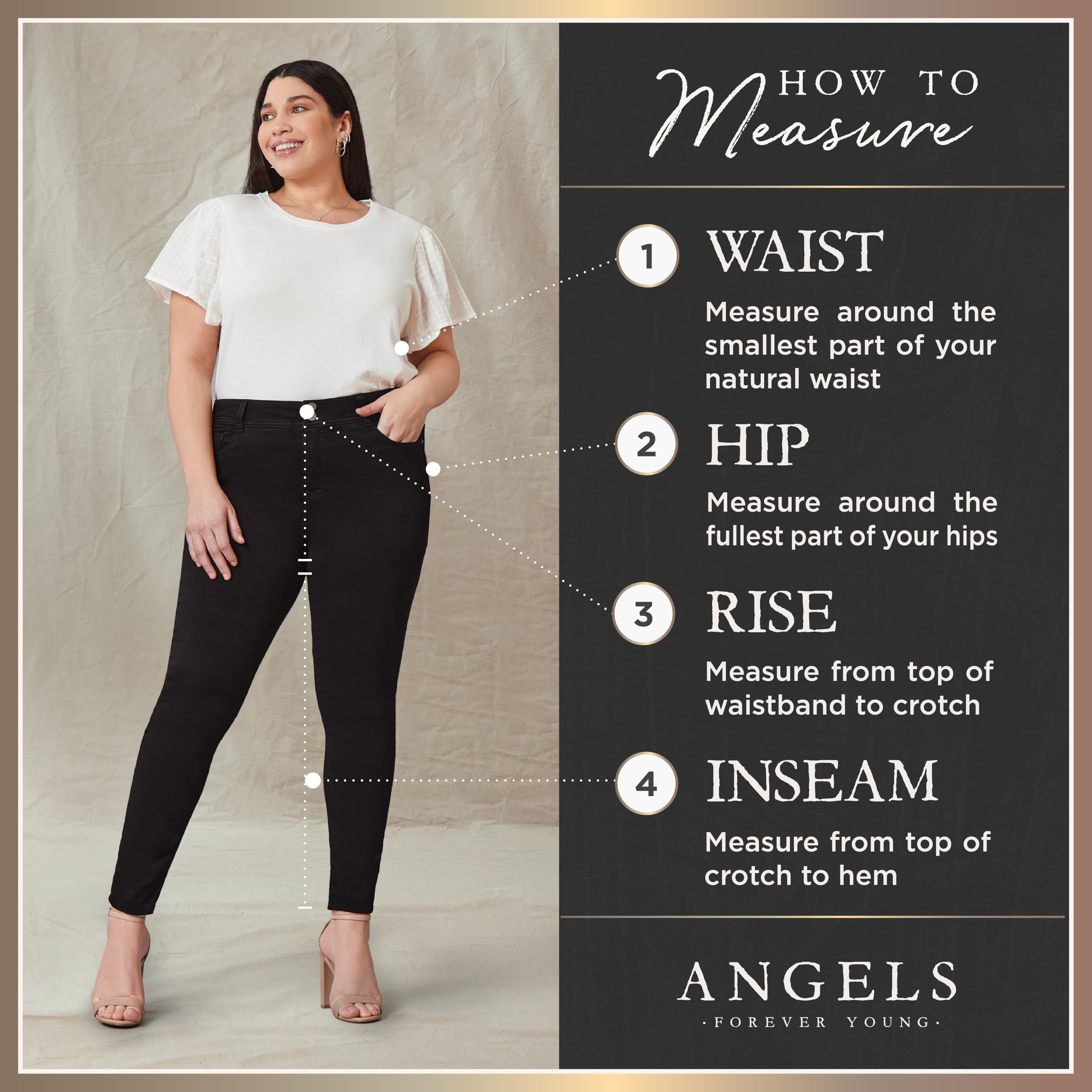 Angels Forever Young Sculpt 17" Capri for Women Figure Enhancing Stretch Denim, Mid-Rise - Steel, 16
