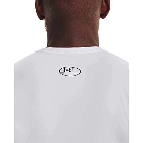 Under Armour Men's Armour HeatGear Compression Sleeveless T-Shirt , White (100)/Black, Small