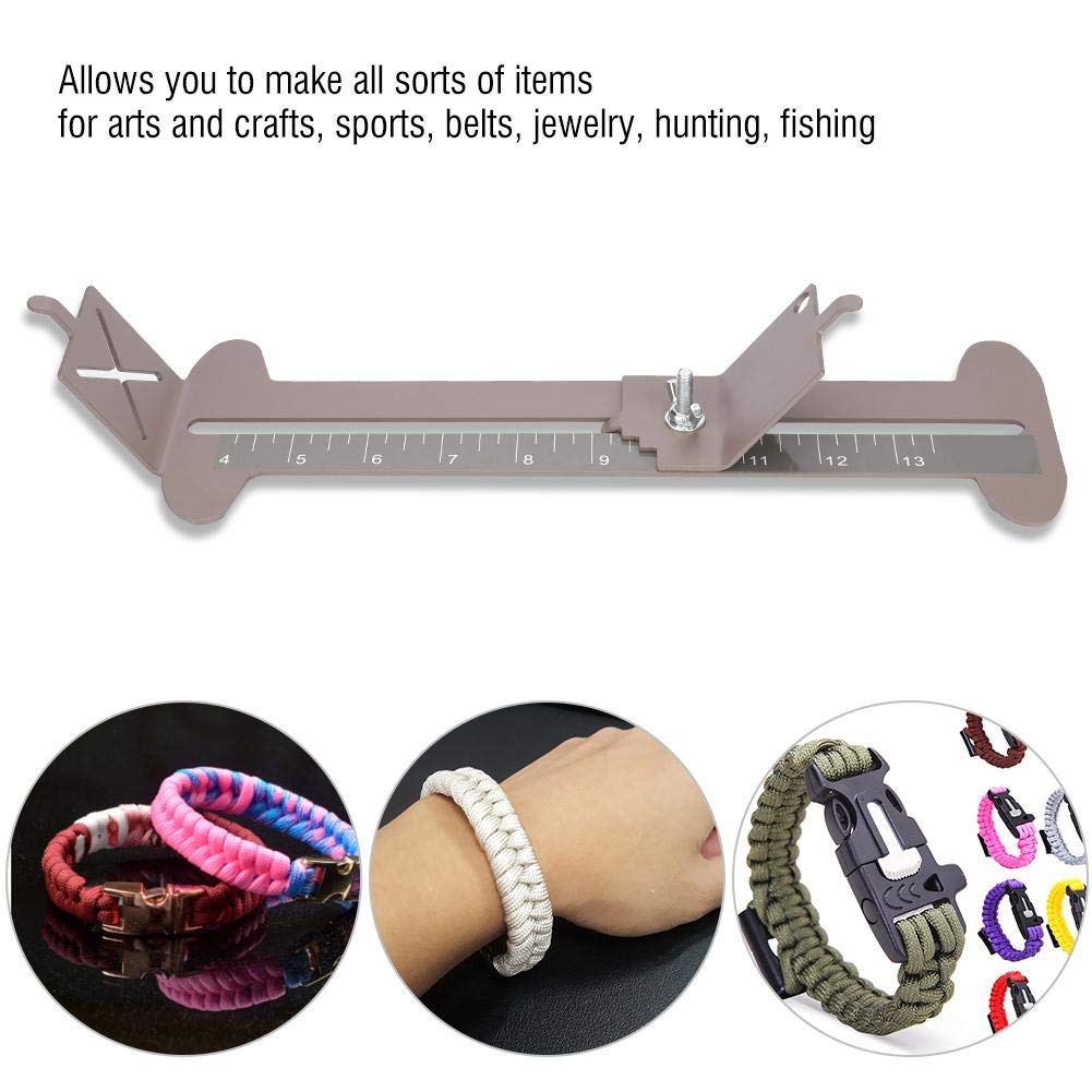 Paracord Jig,Paracord Bracelet Kit and Jig Set Adjustable Steel Frame with Hanks Free Buckles