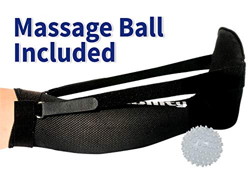 StrictlyStability Plantar Fasciitis Night Sock with Massage Ball Included (Large)