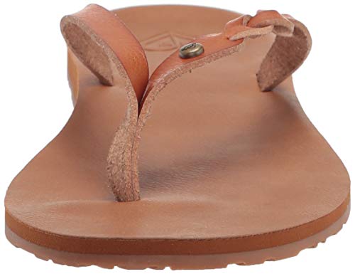 Roxy Women's Liza FLIP Flop Sandal, Tan Combo, 8