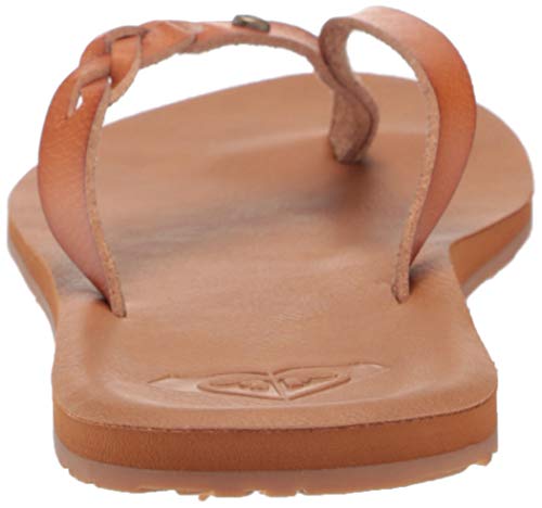 Roxy Women's Liza FLIP Flop Sandal, Tan Combo, 8