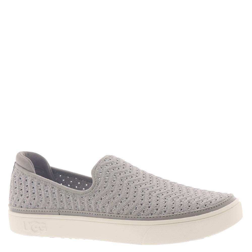 UGG K CAPLAN Slip-ON Sneaker, SEAL METALLIC KNIT, 1 US Unisex Little Kid