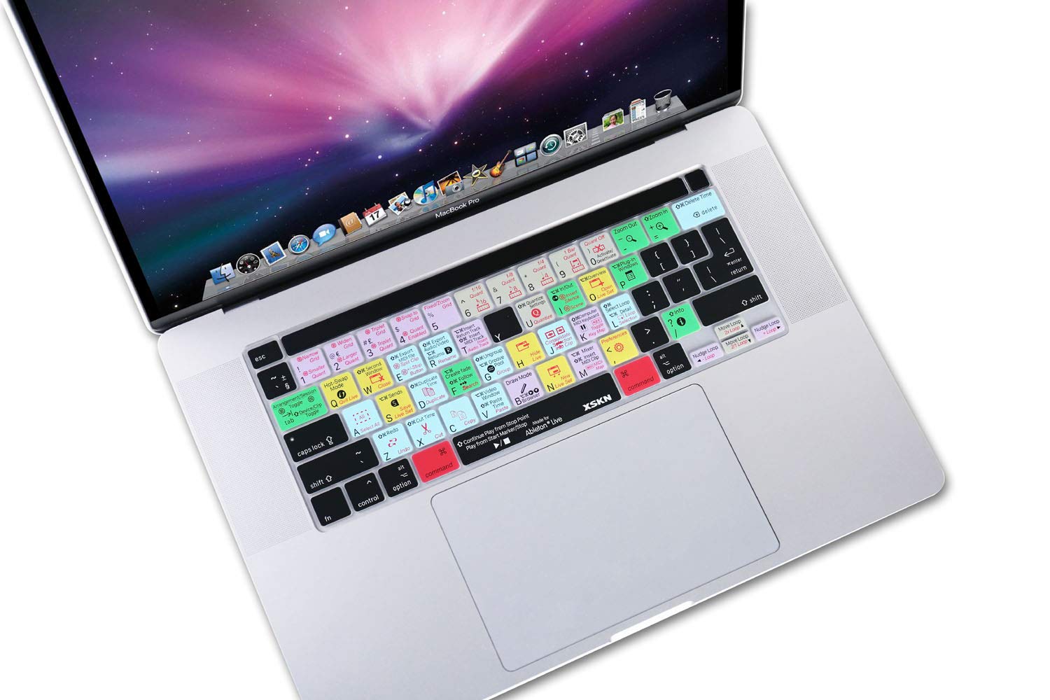 XSKN Ableton Live English Silicone Shortcuts Keyboard Cover Skin for Touch Bar Models 2019 MacBook Pro 16 inch A2141 2020 MacBook Pro 13.3 inch A2251 A2289 A2338 M1 Keyboard US&EU Version