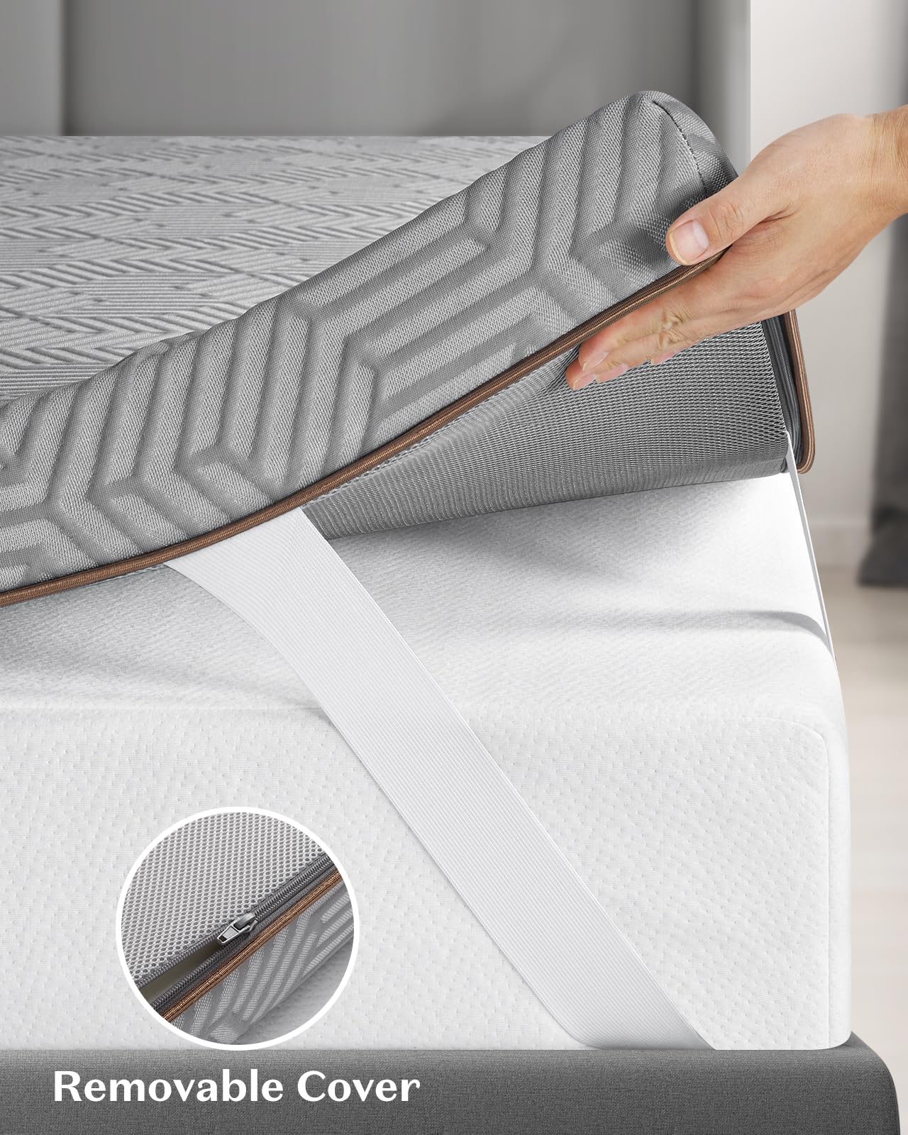 BedStory Firm Mattress Topper Twin - 3 Inch Memory Foam Mattress Topper - High Density Foam Bed Toppers for Back Pain Relief