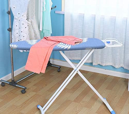 SheeChung 14x42 Inch Over-The-Door Ironing Board Replacement Pad/Cover,100% Cotton Iron Board Cover and Heavy-Duty Extra Thick Pad,Resists Scorching and Staining,Snug fit Ironing Board Cover