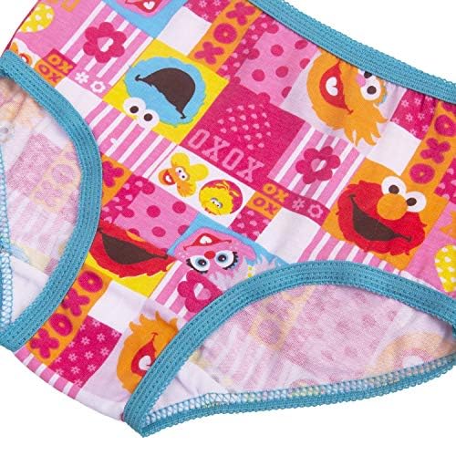 Sesame Street Girls 100% Combed Cotton Panties Multipacks With Favorites Elmo, Cookie Monster & Big Bird In 18m, 2/3t, 4t Briefs, 10-pack, 2-3T US