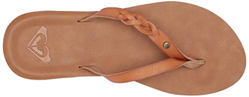 Roxy Women's Liza FLIP Flop Sandal, Tan Combo, 8